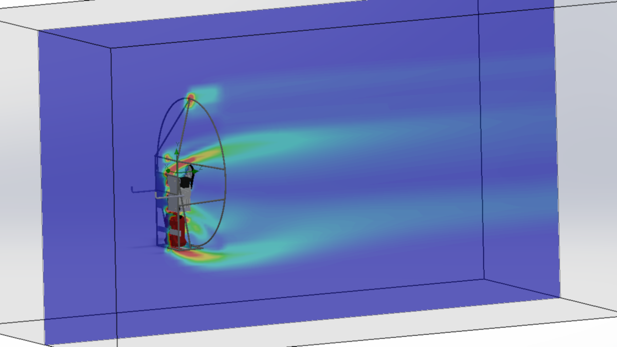 Étude de mécanique des fluides (CFD) d'une cage de paramoteur ...